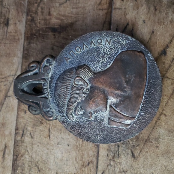 Greece | Office | Antique Greek God Brass Paperclip Paperweight Double ...